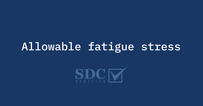 Allowable fatigue stress | SDC Verifier
