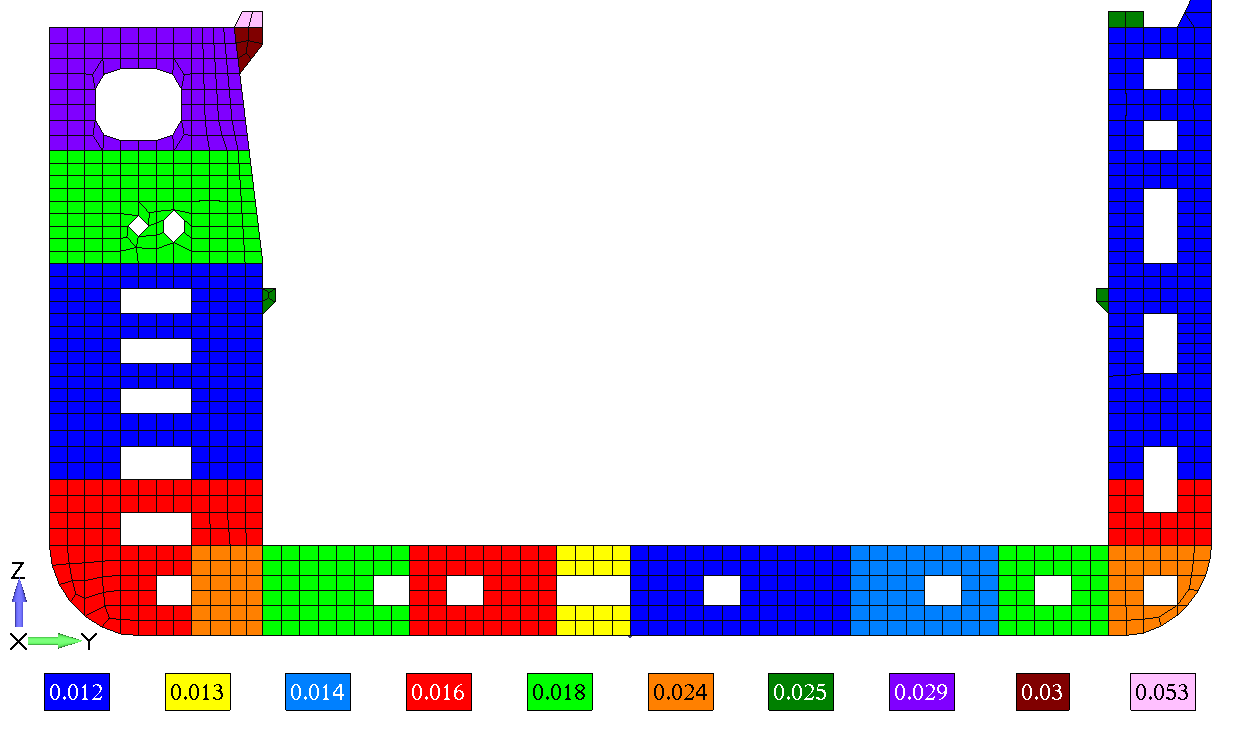 Plates Thicknesses Plot | Free tool for Femap | SDC Verifier