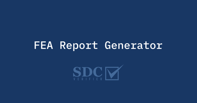 FEA Report Generator | SDC Verifier